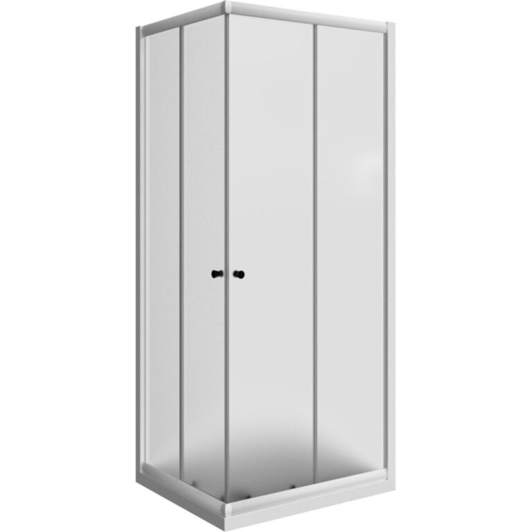 Nord Basic pravokutna kabina 2v bijeli profil mutno staklo