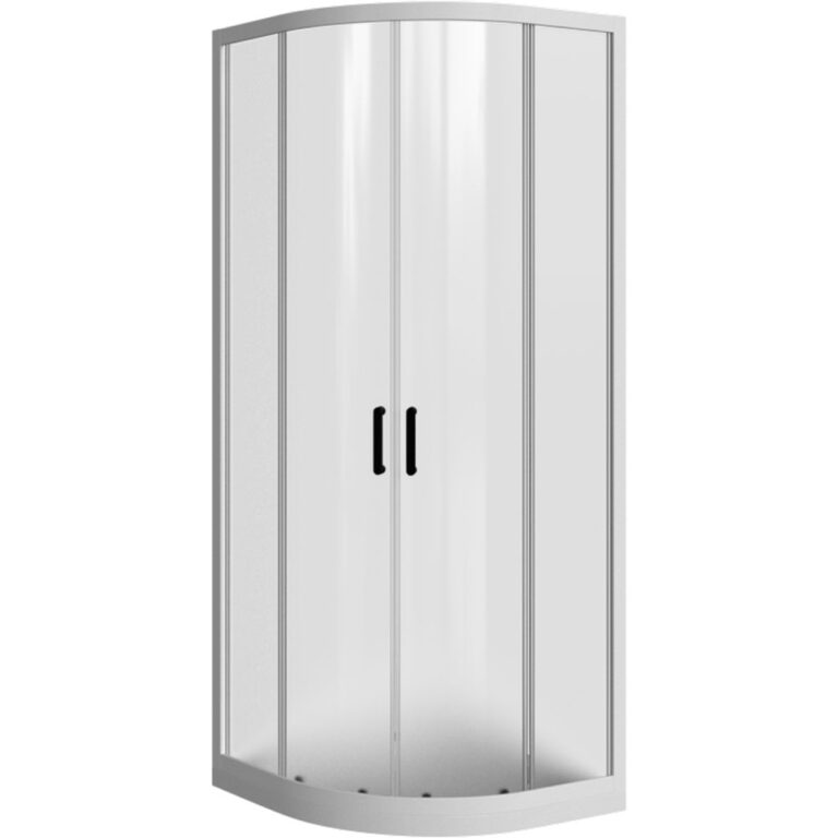 Nord Domino polukružna kabina bijeli profil mutno staklo